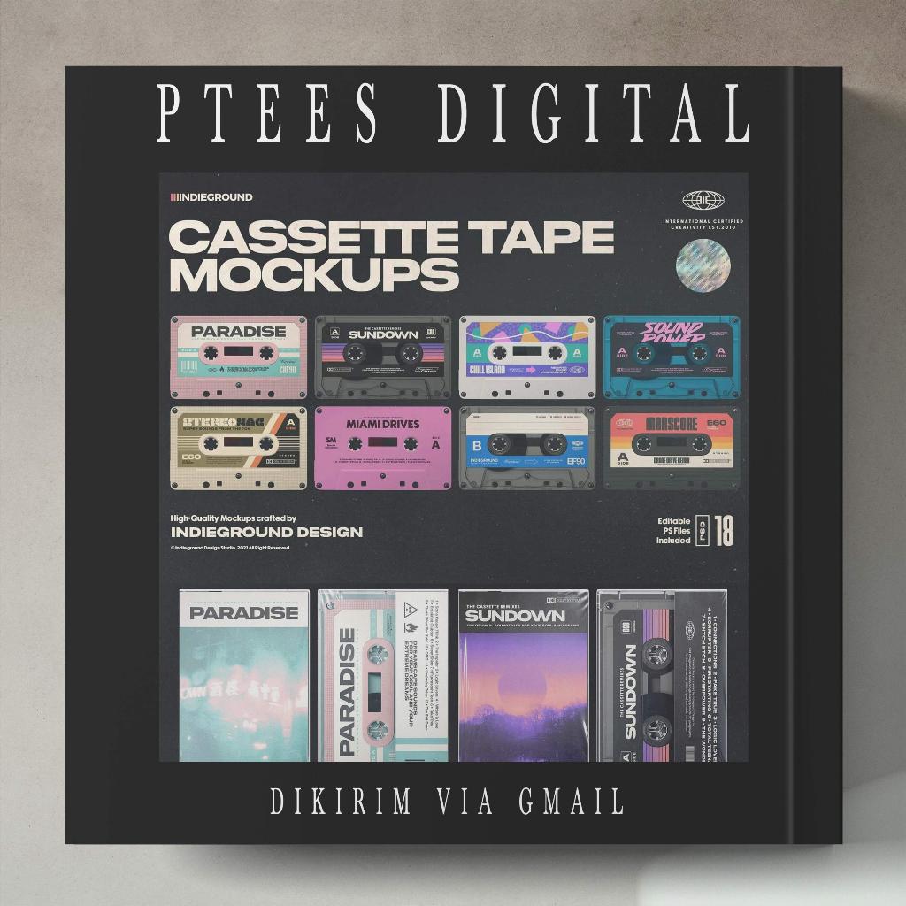 Jual PD0444 - Indieground Design Inc. - Cassette Tape Mockups - PSD ...