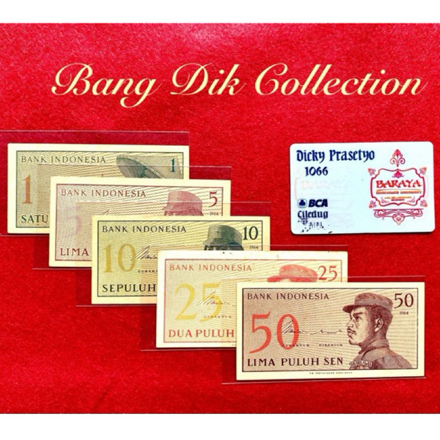 Jual KUNO INDONESIA SATU SET SERI DWIKORA 5 LEMBAR TAHUN 1965 | Shopee ...