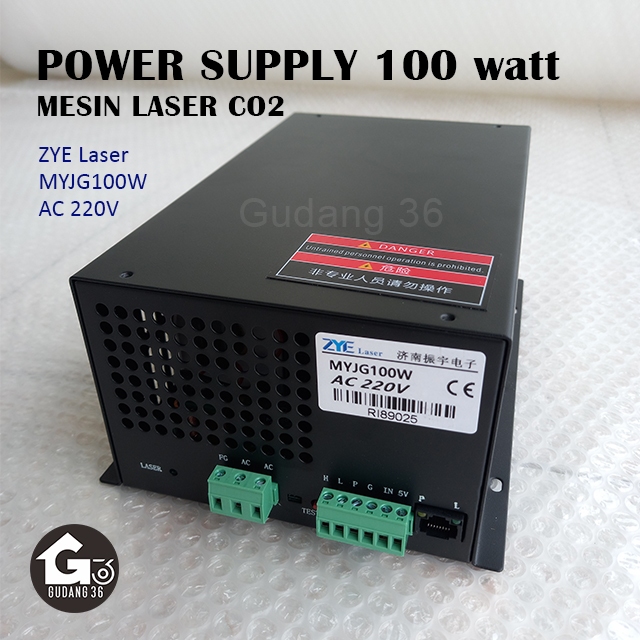 Jual ZYE Laser MYJG100W AC 220V Power Supply 100 Watt PSU power supply ...