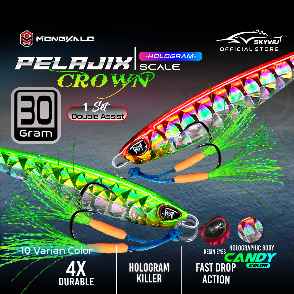Jual Umpan Casting Laut 30 Gram + Double Assist Hook Mongkalo PELAJIX Metal Jig 30 Gram | Shopee ...