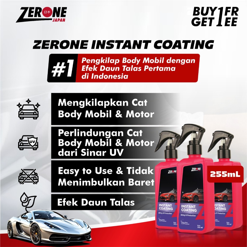 Jual Pengkilap Body Zerone Japan Instan Coating Pelindung Cat Tahan ...
