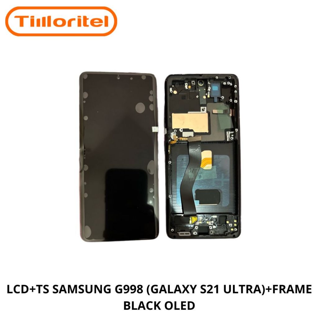 Jual LCD+TS SAMSUNG G998 (GALAXY S21 ULTRA)+FRAME BLACK OLED | Shopee ...
