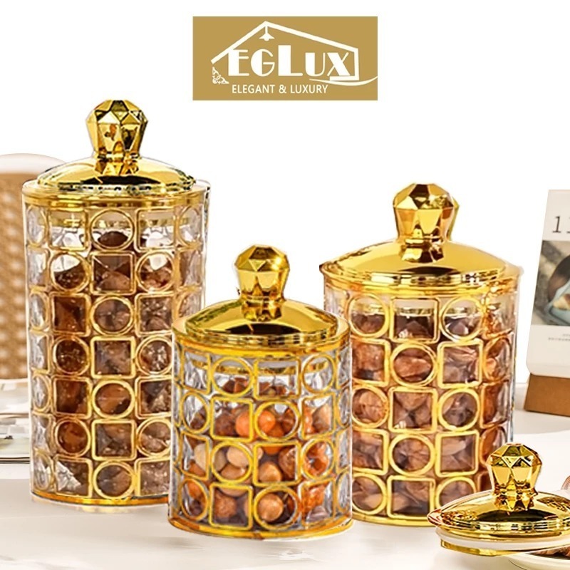 Jual Toples Kue Tempat Penyimpanan Snack Mewah Toples Mewah Aesthetic ...