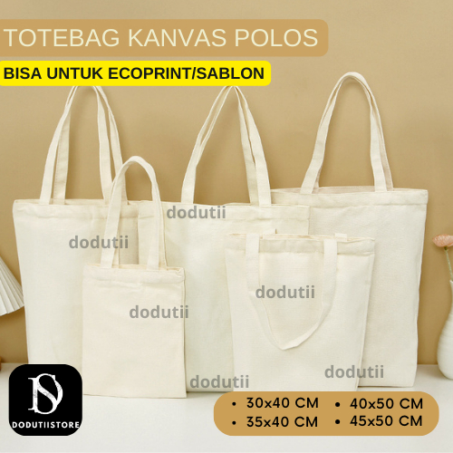 Jual ( READY STOCK ) TOTEBAG KANVAS POLOS PREMIUM| TAS TOTEBAG JINJING KANVAS POLOS ( Knv 009 ...