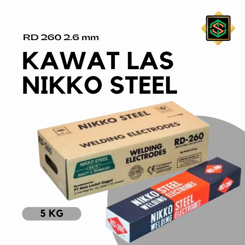 Jual Kawat Las Nikko Steel RD-260 2.6mm 3.2mm 5Kg | Shopee Indonesia