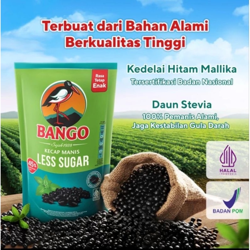 Jual Kecap Bango Less Sugar 520ml EXP 04-2025 | Shopee Indonesia