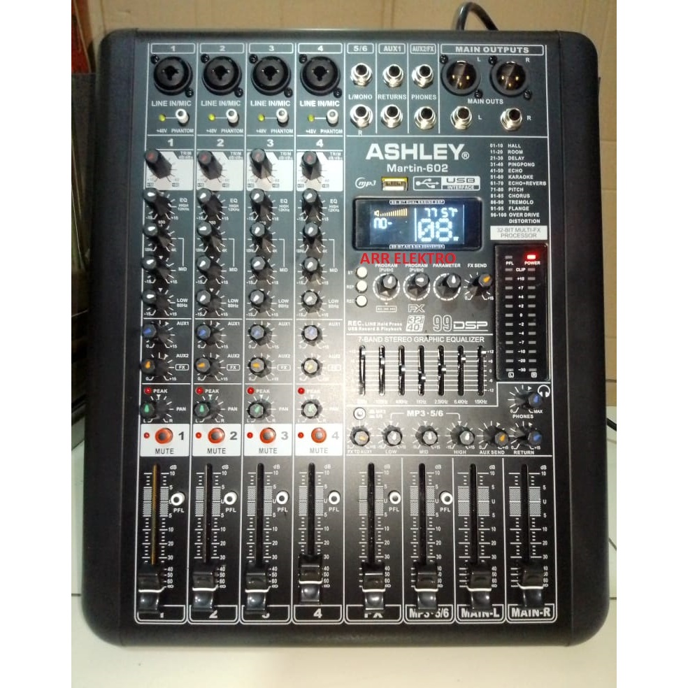 Jual POWER MIXER ASHLEY MARTIN 602 ORIGINAL / Mixer Power 6 Channel Ashley Martin602 | Shopee ...