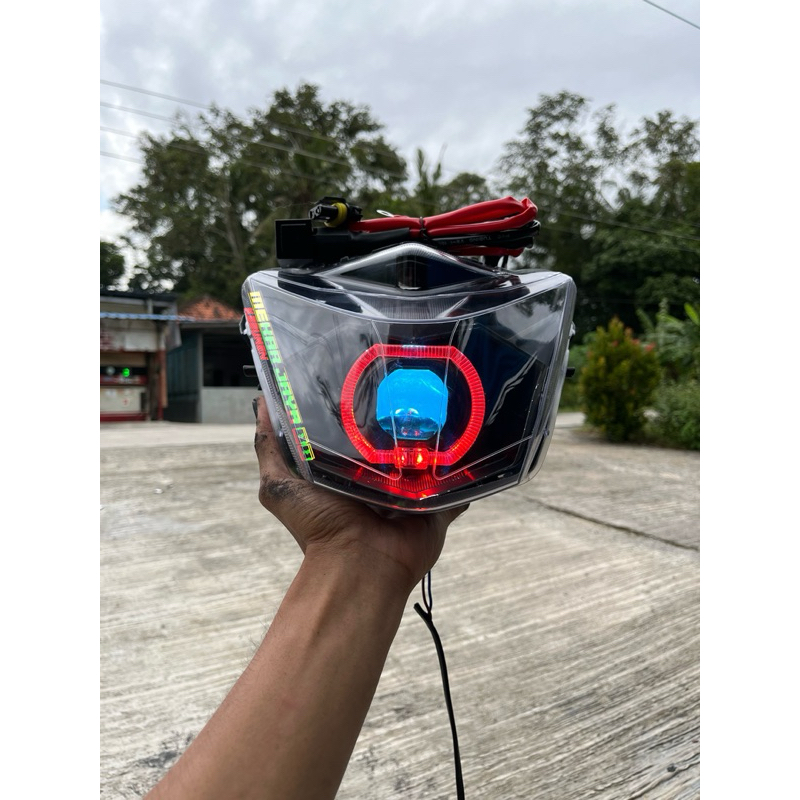 Jual reflektor lampu depan BEAT ESP 2016-2019 biled MATRIX X1 ukuran “3 ...