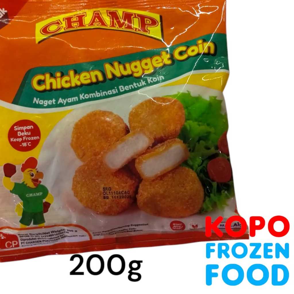 Jual CHAMP Chicken Nugget Coin 200gr (Tahan suhu ruangan 3hari ...