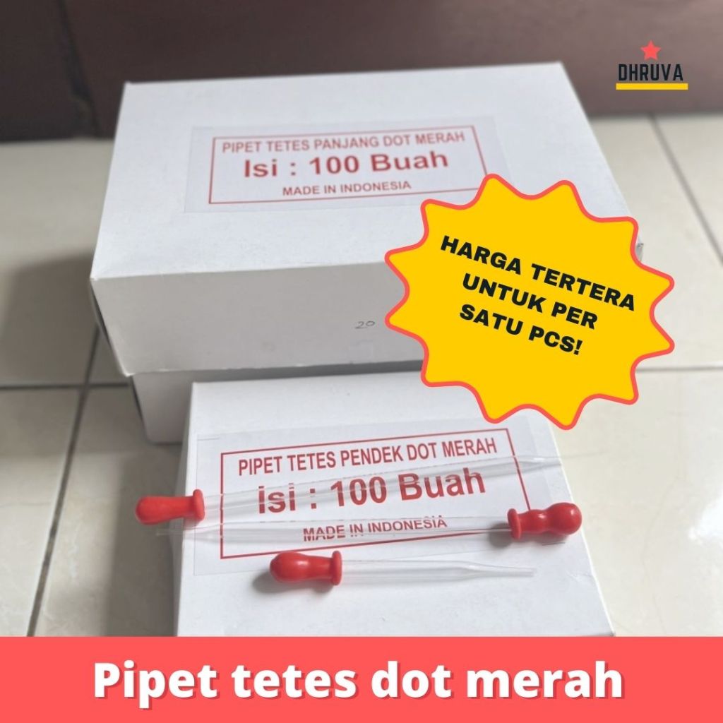 Jual Pipet Tetes Pendek 10 cm / Pipet Tetes Kaca / Pipet Tetes Dot ...