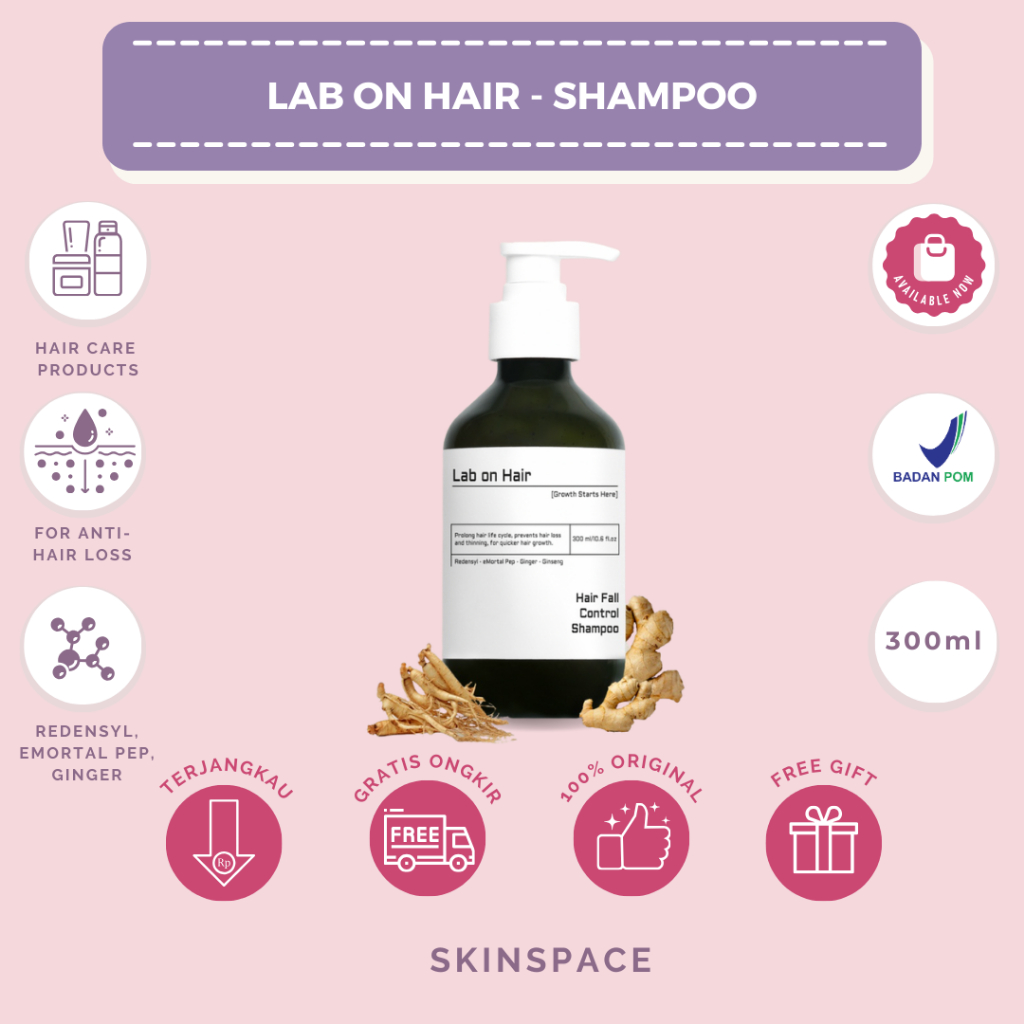 Jual LAB ON HAIR Anti Hair Fall Shampoo - Sampo Perawatan Rambut Anti ...
