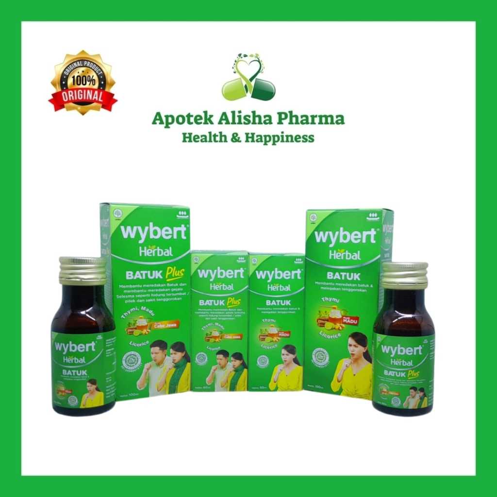 Jual Wybert Herbal Batuk Plus Sirup 100ml dan 60ml | Shopee Indonesia