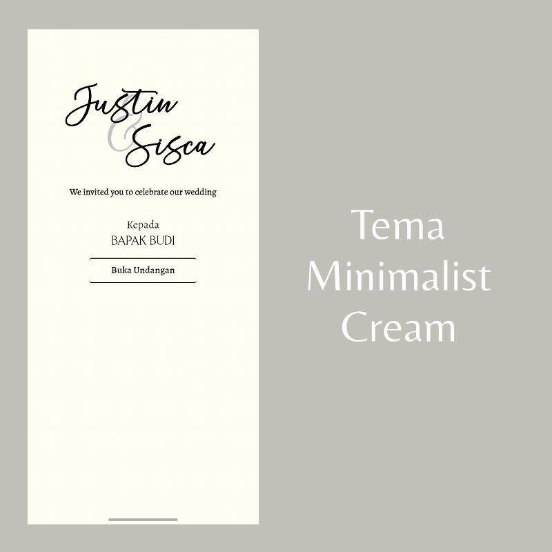 Jual UNDANGAN DIGITAL PERNIKAHAN TEMA MINIMALIST CREAM | Shopee Indonesia
