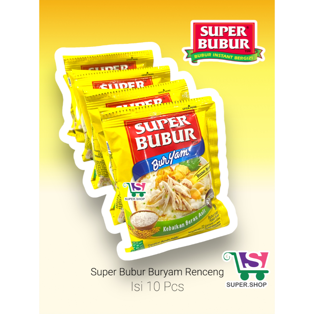 Jual Super Bubur Instan Seduh Buryam Renceng Rasa Ayam 22 Gram (isi 10 ...