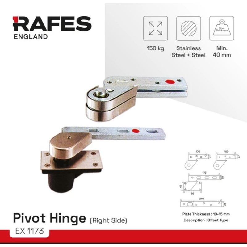 Jual Engsel pivot Rafes EX 1173 kapasitas 150kg | Shopee Indonesia