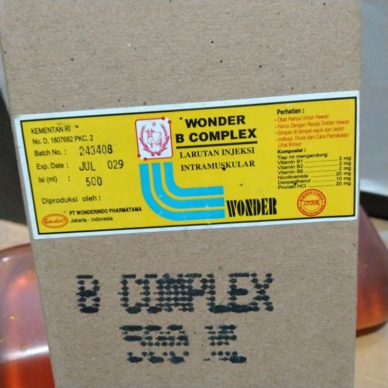 Jual Kedaiari - B Complex 500Ml Infus Wonder - Multivitamin Ternak ...
