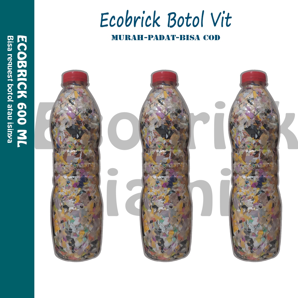 Jual Ecobrick Botol Vit 600 ml berat 250g gram padat murah | Shopee ...