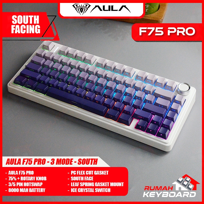 Jual AULA F75 PRO - 75% Compact - 3 Mode - Gaske Mount - RGB - PBT ...