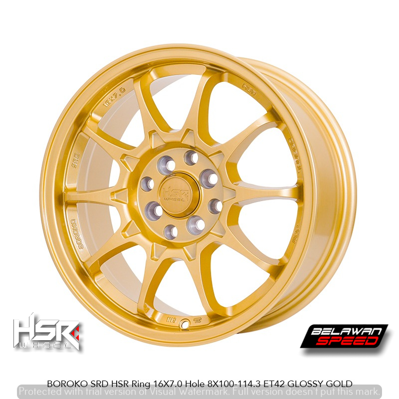 Jual Velg Ring 16 HSR CE28 Boroko SRD GOLD 4x100 Bisa untuk jazz brio agya sigra avanza dll ...