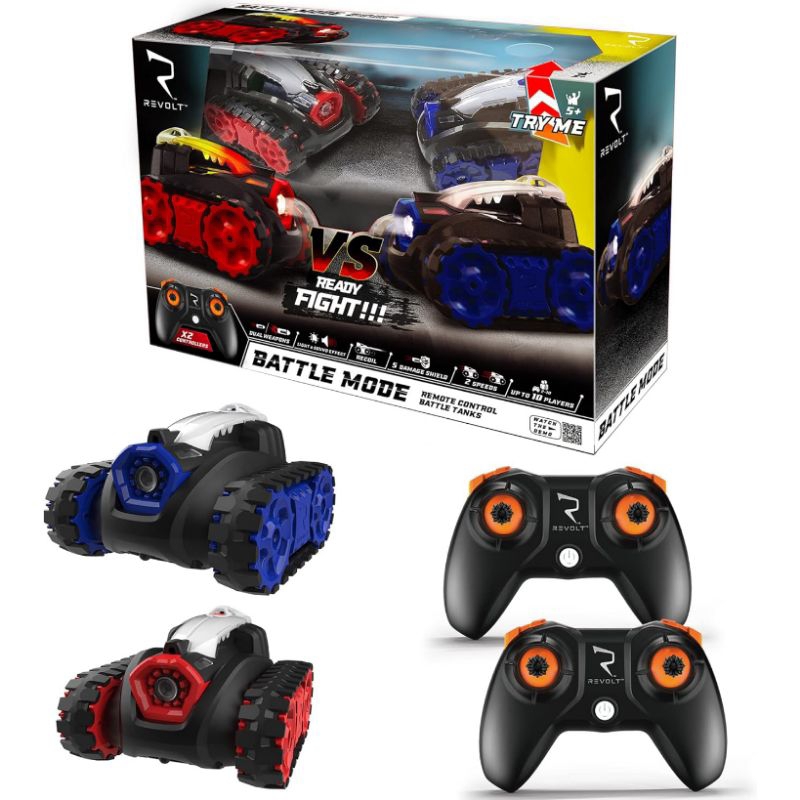 Jual Revolt rc battle tank 2 pack battle mode remote control epic laser ...