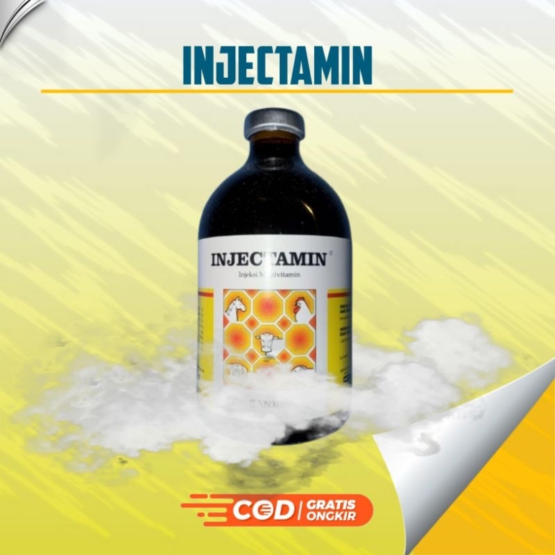 Jual INJECTAMIN 100 ml Injeksi Multivitamin Lengkap Pasca Sakit Sapi ...