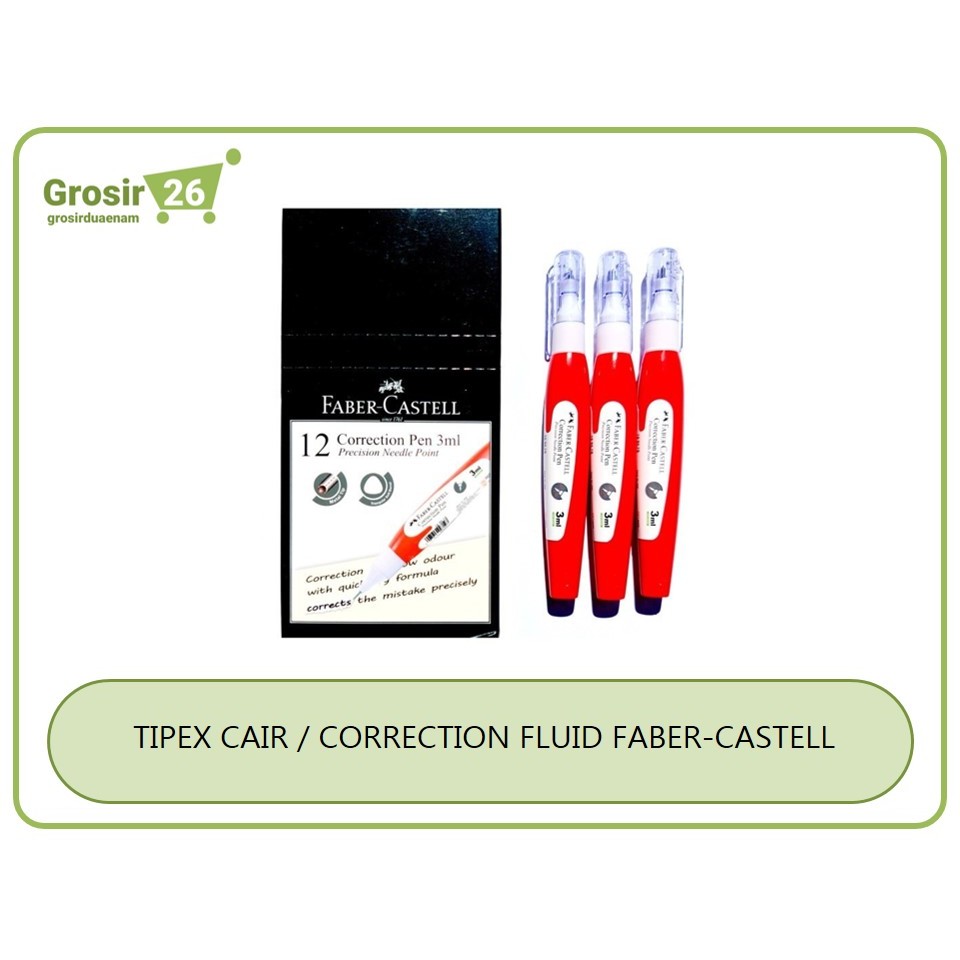 Jual (4 pcs) tipex cair / correction fluid / stipo tip-x air faber ...
