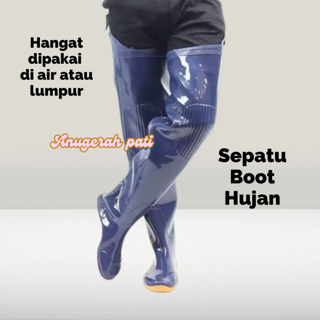 Jual [ORIGINAL-COD] Sepatu Boot Boots Pria Panjang Sepaha Karet Asli ...