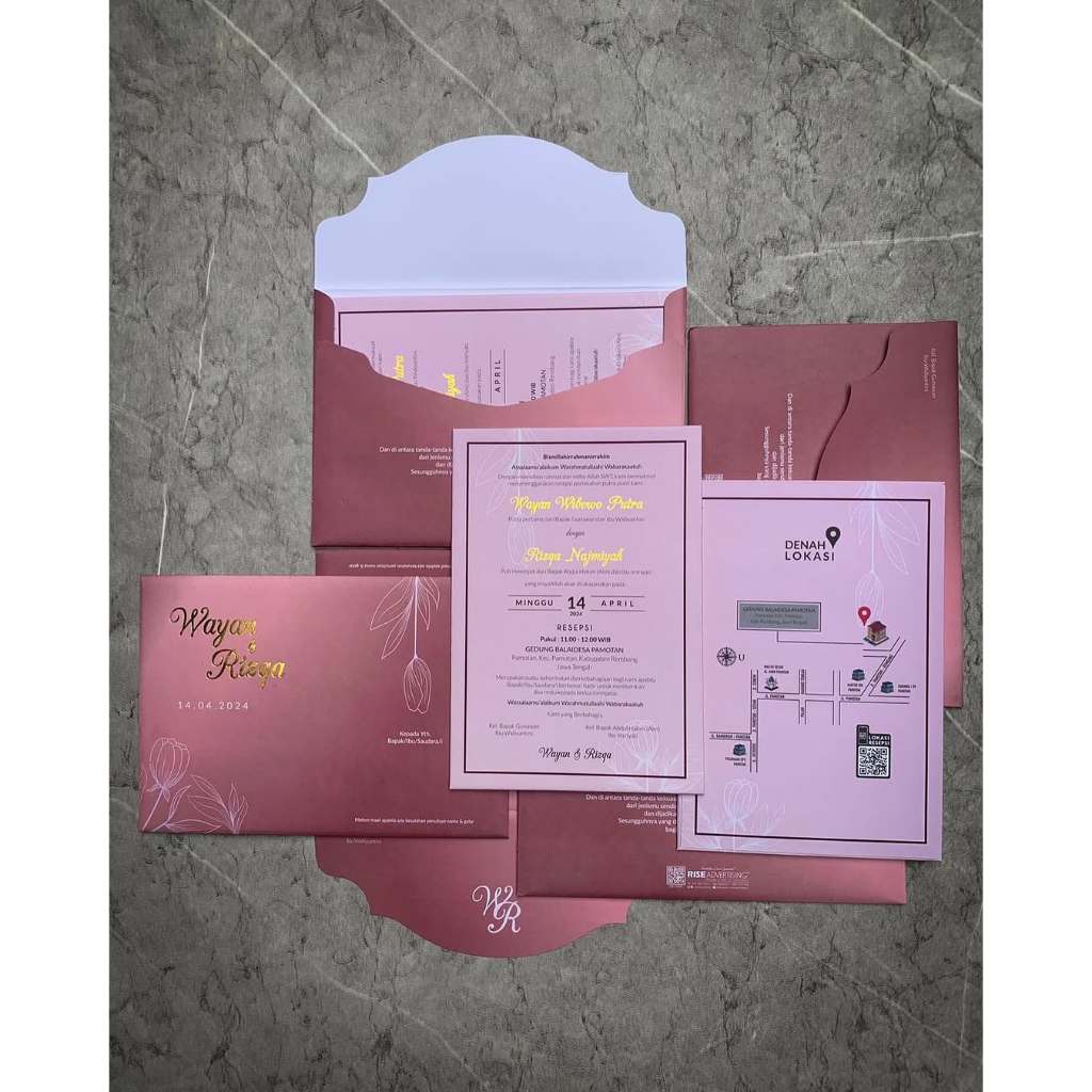 Jual UNDANGAN PERNIKAHAN HARD COVER SINGLE BOARD DENGAN AMPLOP | SAMPLE ...