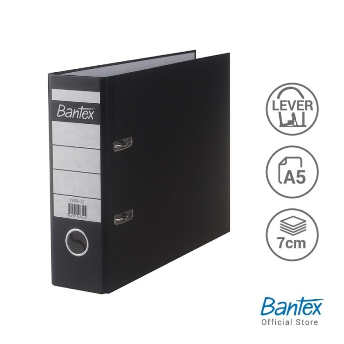 Jual Bantex Lever Arch File Ordner Economic A5 / Kwitansi 7 Cm Black ...