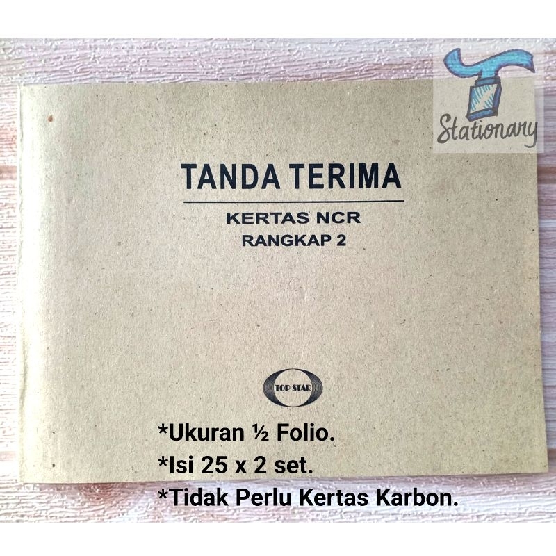 Jual Buku Nota Tanda Terima 1/2 Folio, 2 Rangkap (MINIM PEMBELIAN 2 ...