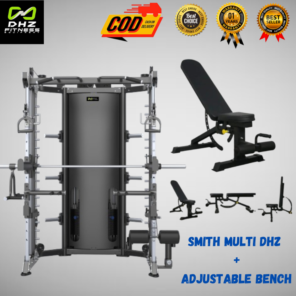 Jual DHZ Functional Smith Machine E6247 Smith Multi DHZ Plus bangku Adjusatable bench LS ...