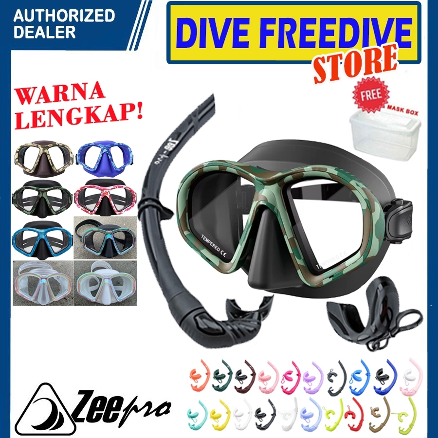 Jual Paket Combo Set Mask Zeepro Low Volume Camouflage Camo Snorkel ...