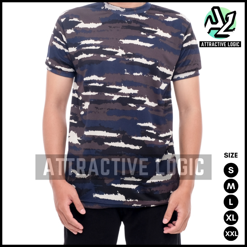 Jual KAOS LORENG DRYFIT TNI AL ANGKATAN LAUT LENGAN PENDEK - ATTRACTIVE | Shopee Indonesia