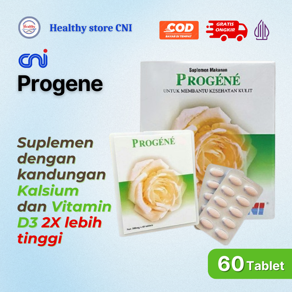 Jual CNI Progene 60 Tablet Suplemen Kulit Atasi Penuaan Dini | Shopee ...