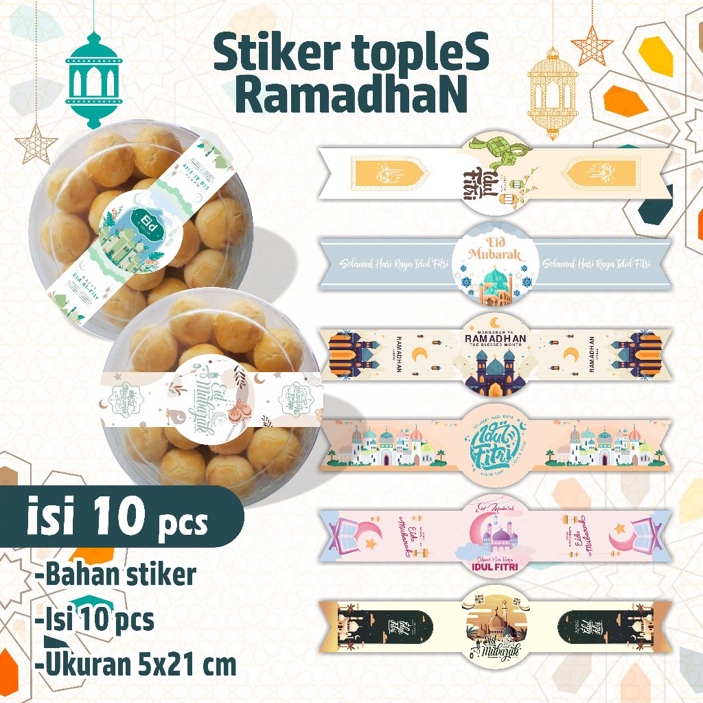 Jual Sticker Toples lebaran - stiker toples idul fitri - Stiker toples ...