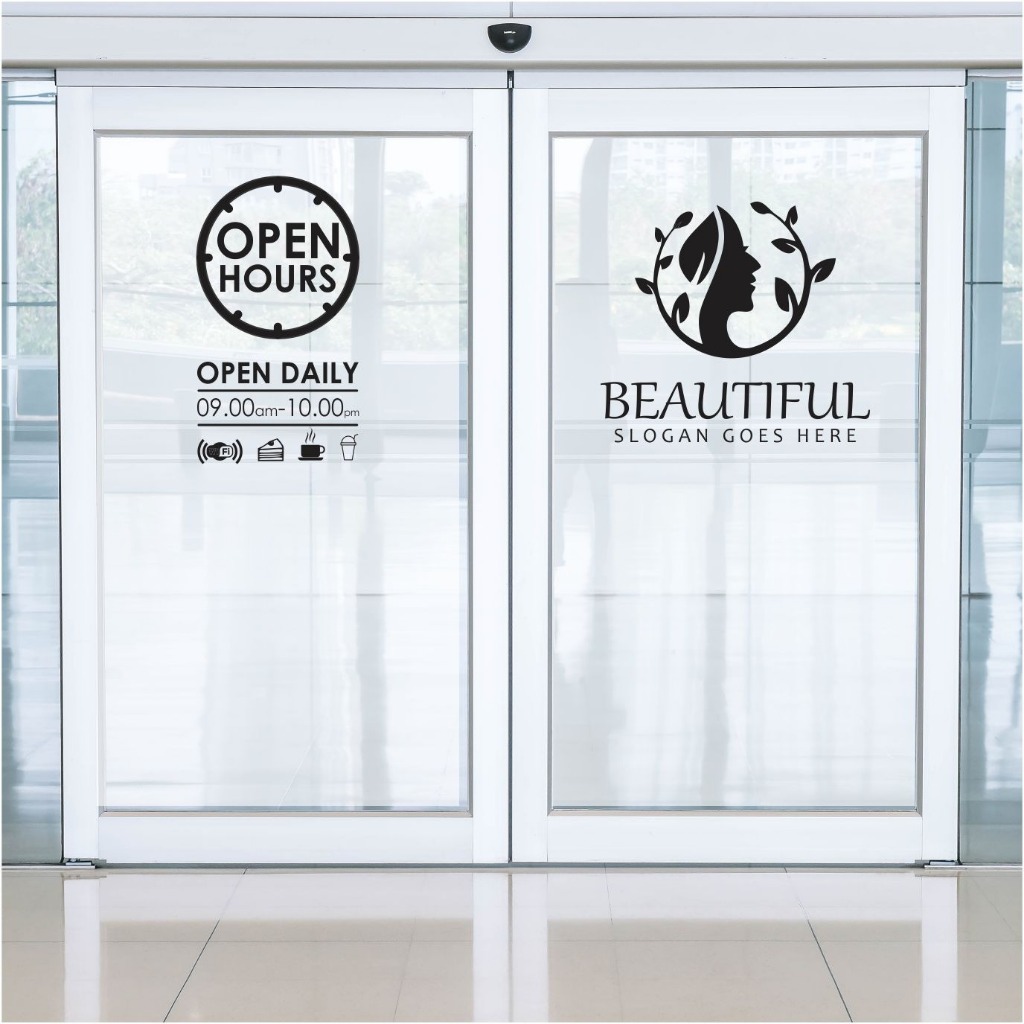 Jual Stiker Kaca Jendela dan Pintu Transparan Doff Buram Untuk Usaha ...