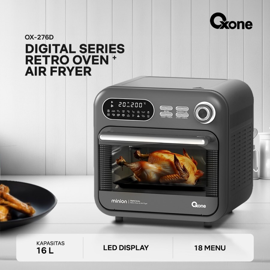 Jual Oxone Retro Mini Oven & Air Fryer Minion Series OX-276D Digital ...
