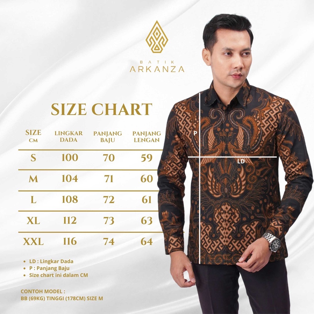 Jual GUDANG BATIK ARKANZA Motif HASTINA Kemeja Batik Pria Slimfit Premium Full Furing | Shopee ...