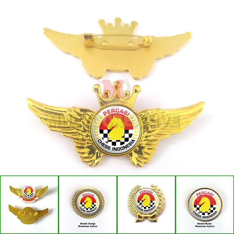 Jual Pin Percasi Pin Bros Wing Logo Persatuan Catur Seluruh Indonesia ...