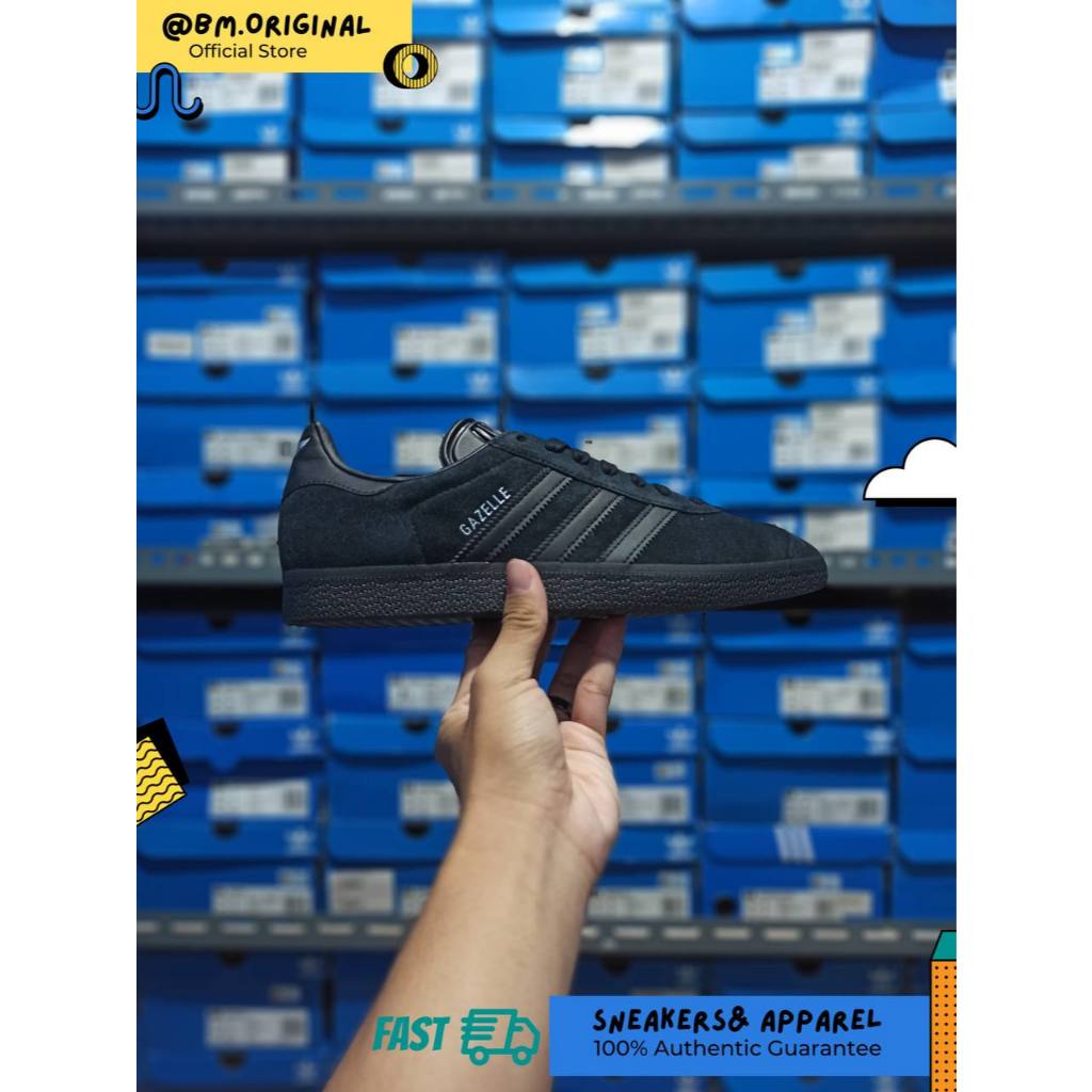 Jual Adidas Gazelle 25th Anniversary All Black Alll Black Silver ...