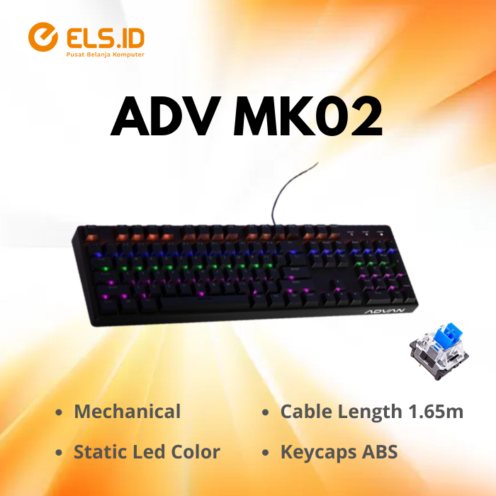 Jual Advan MK02 Keyboard Gaming Mechanical RGB Backlight | Shopee Indonesia