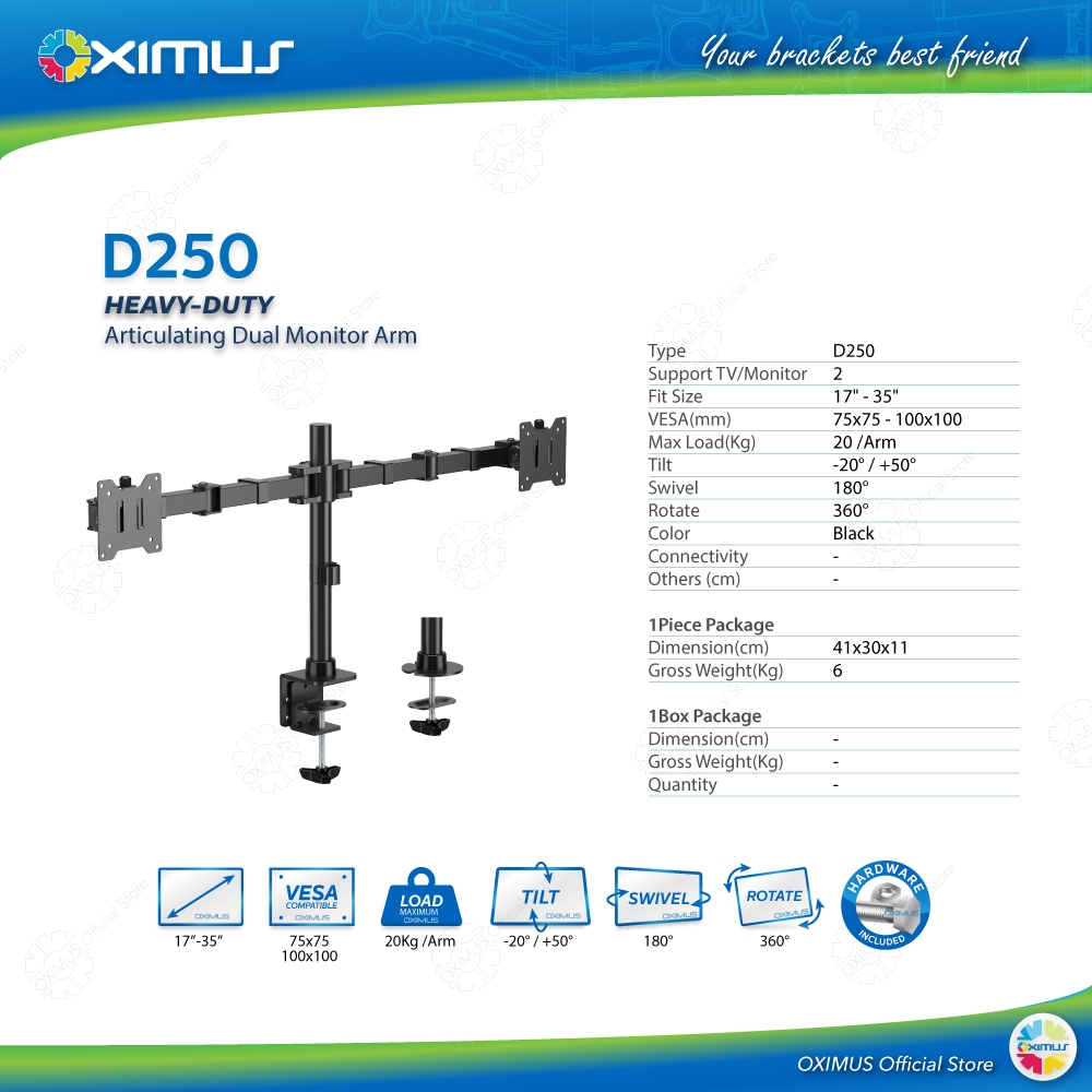 Jual Heavy-Duty Bracket Dual Monitor Bracket Monitor Bracket LED 17 ...