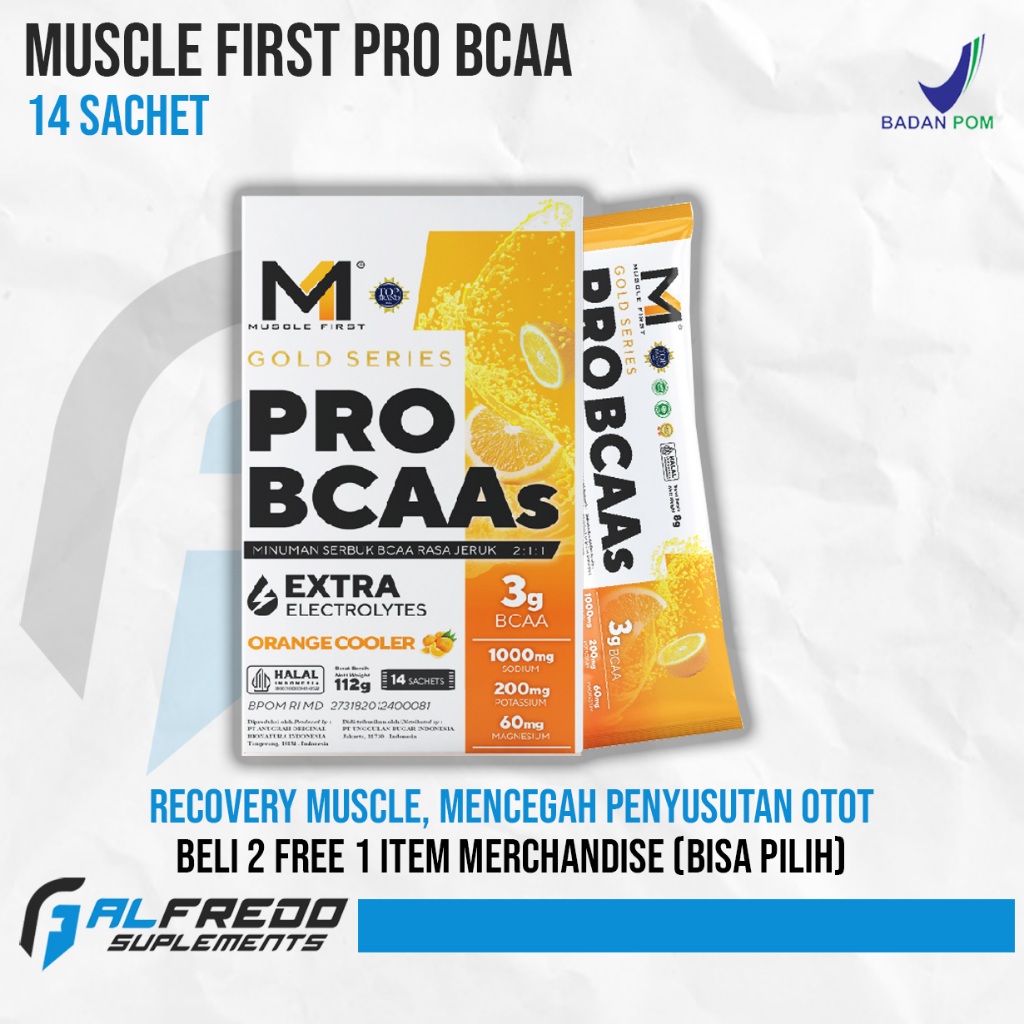 Jual Muscle First Pro BCAA Box 14 Sachet Minuman Electrolytes Recovery ...