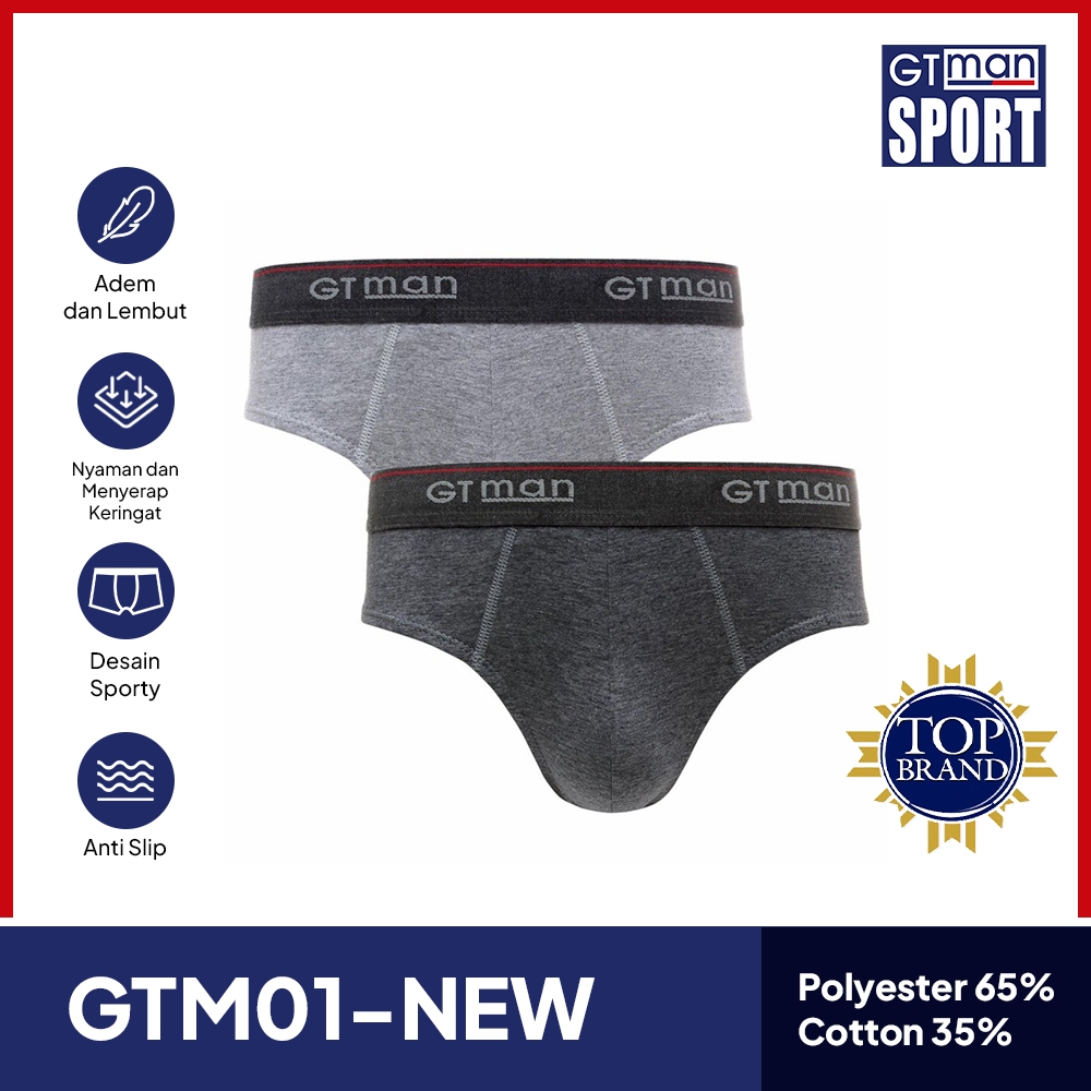 Jual GT Sport Celana Dalam Pria GT MAN GTM01-NEW Isi 2 Pcs - Briefs ...