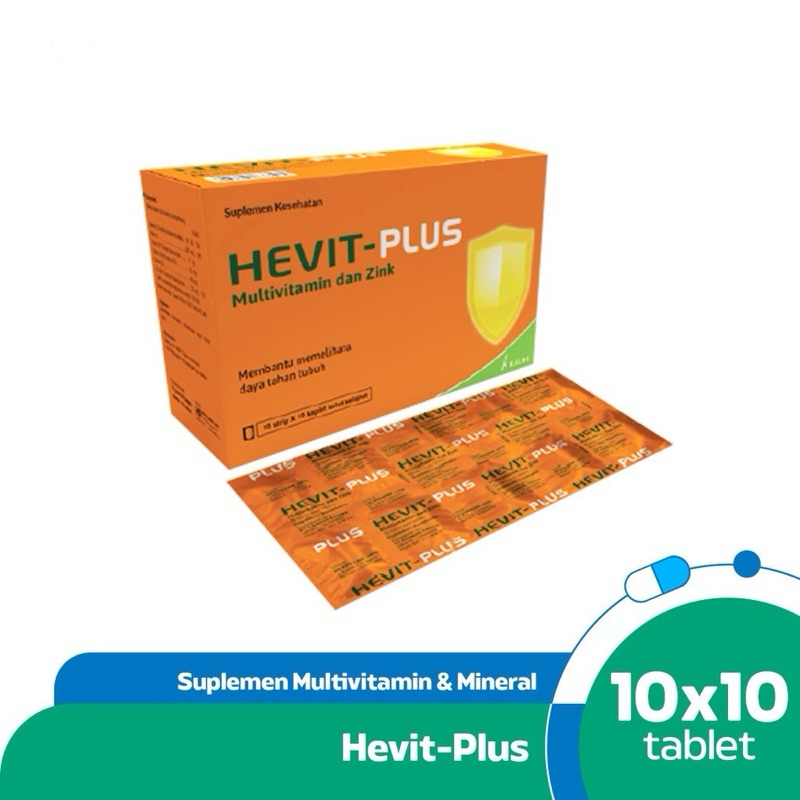 Jual Hevit Plus 100tablet - Multivitamin & Zinc Suplemen Kesehatan ...