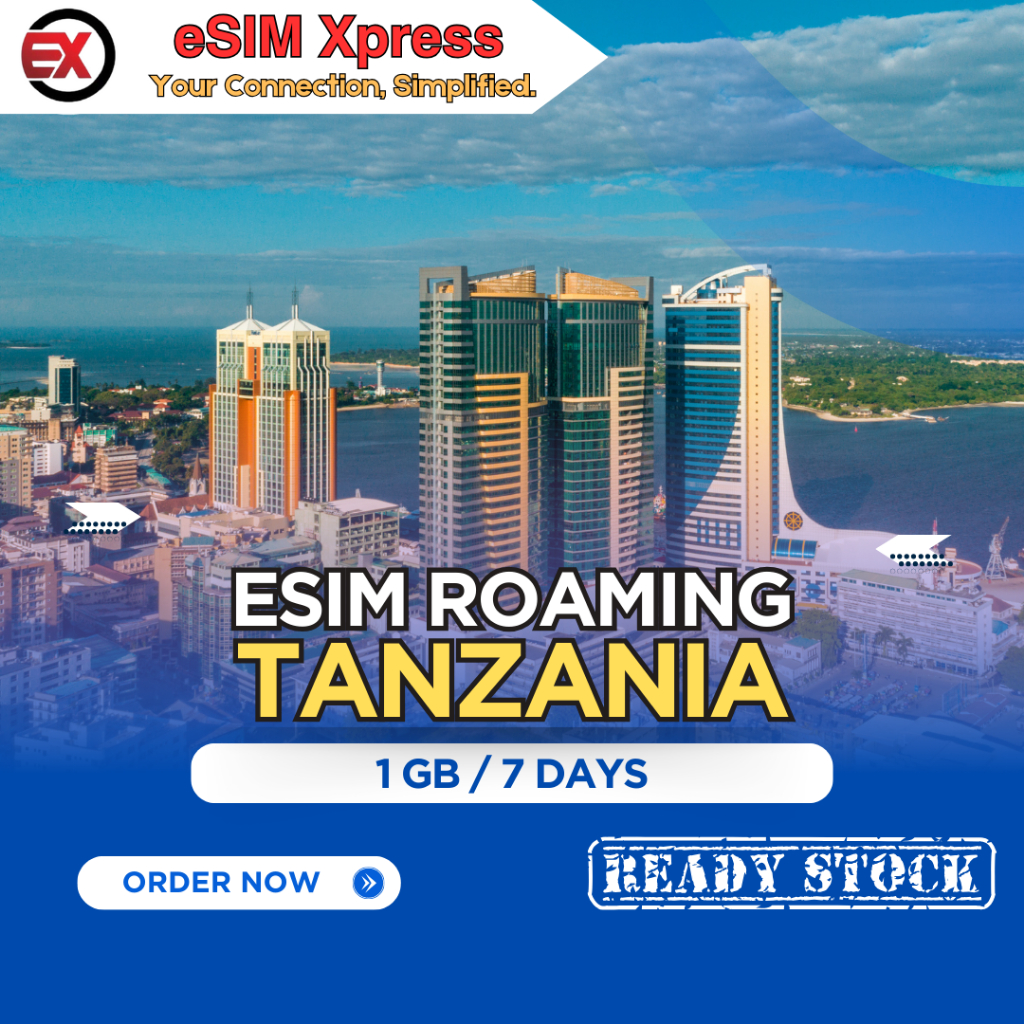 Jual eSIM Tanzania 1 GB Data | 7 Hari | eSIM Roaming | eSIM Travel ...
