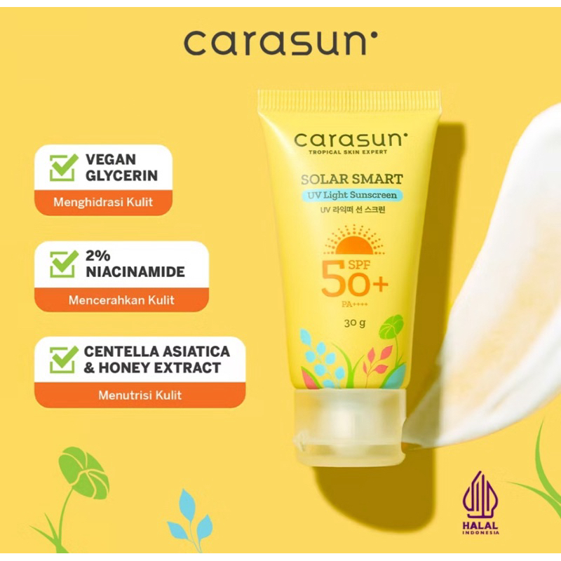 Jual Carasun Solar Smart UV Light Sunscreen 30g | Shopee Indonesia
