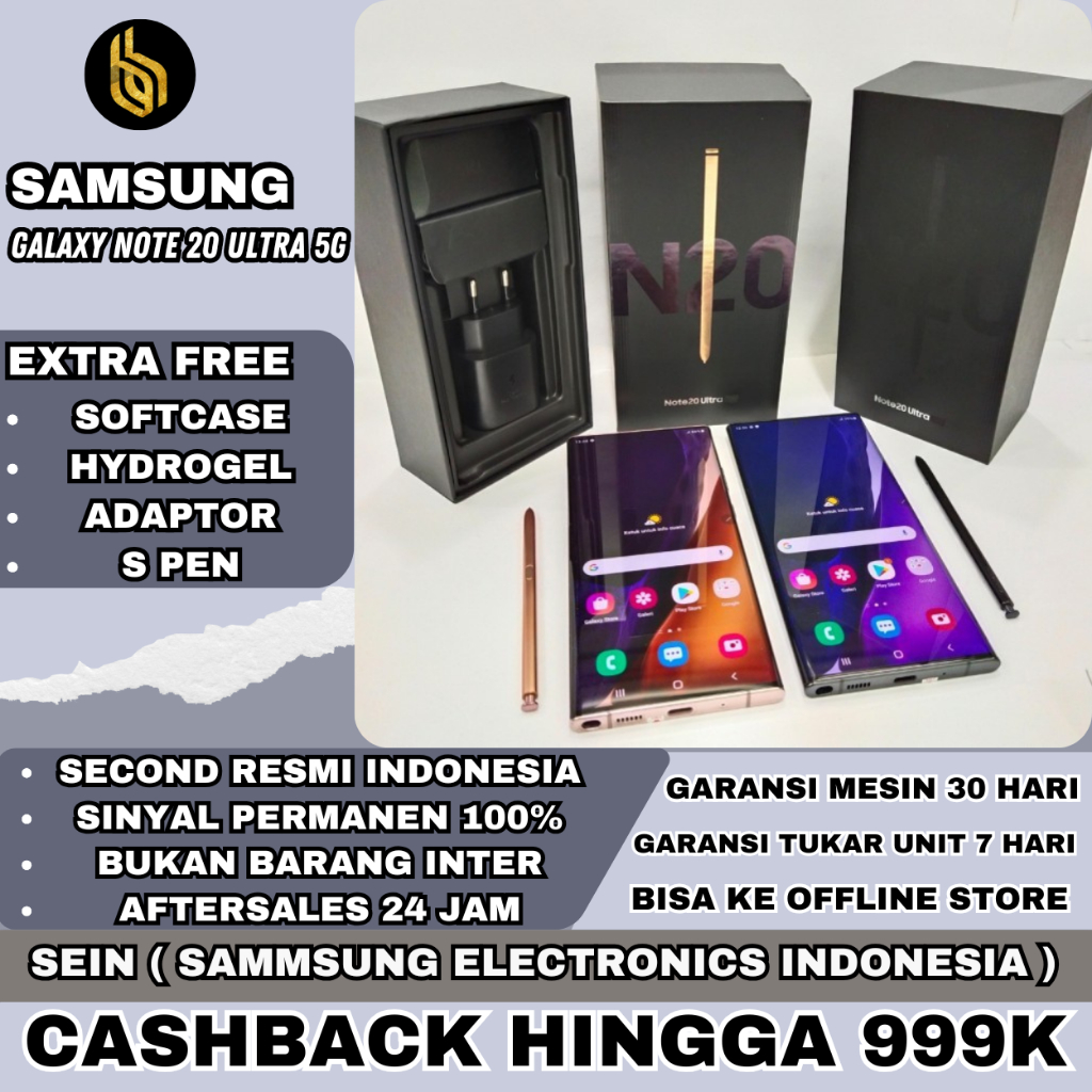 Jual Samsung Galaxy Note 20 Ultra 5G SEIN 12/512GB 12/256GB | 8/512GB 8/256GB Second Fullset ...