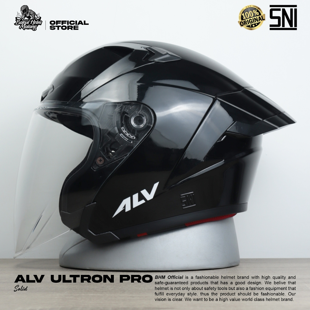 Jual Helm Half Face ALV ULTRON Kaca Visor Bening/Silver - Helm Premium ...