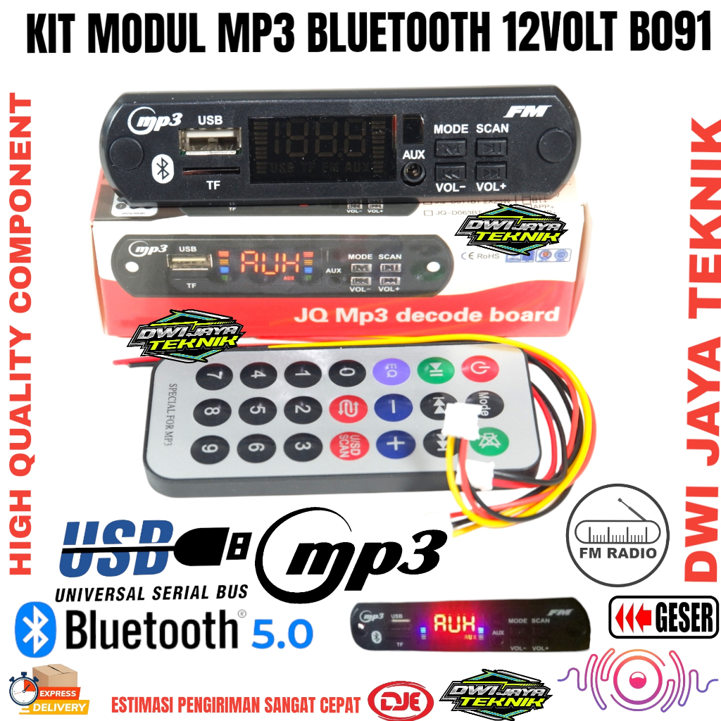 Jual Kit Modul Mp3 Bluetooth 12 Volt B091 | Shopee Indonesia